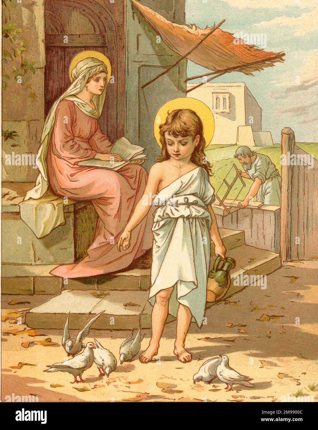 Biblical Tales by John Lawson, Jesus as a child Stock Photo - Alamy