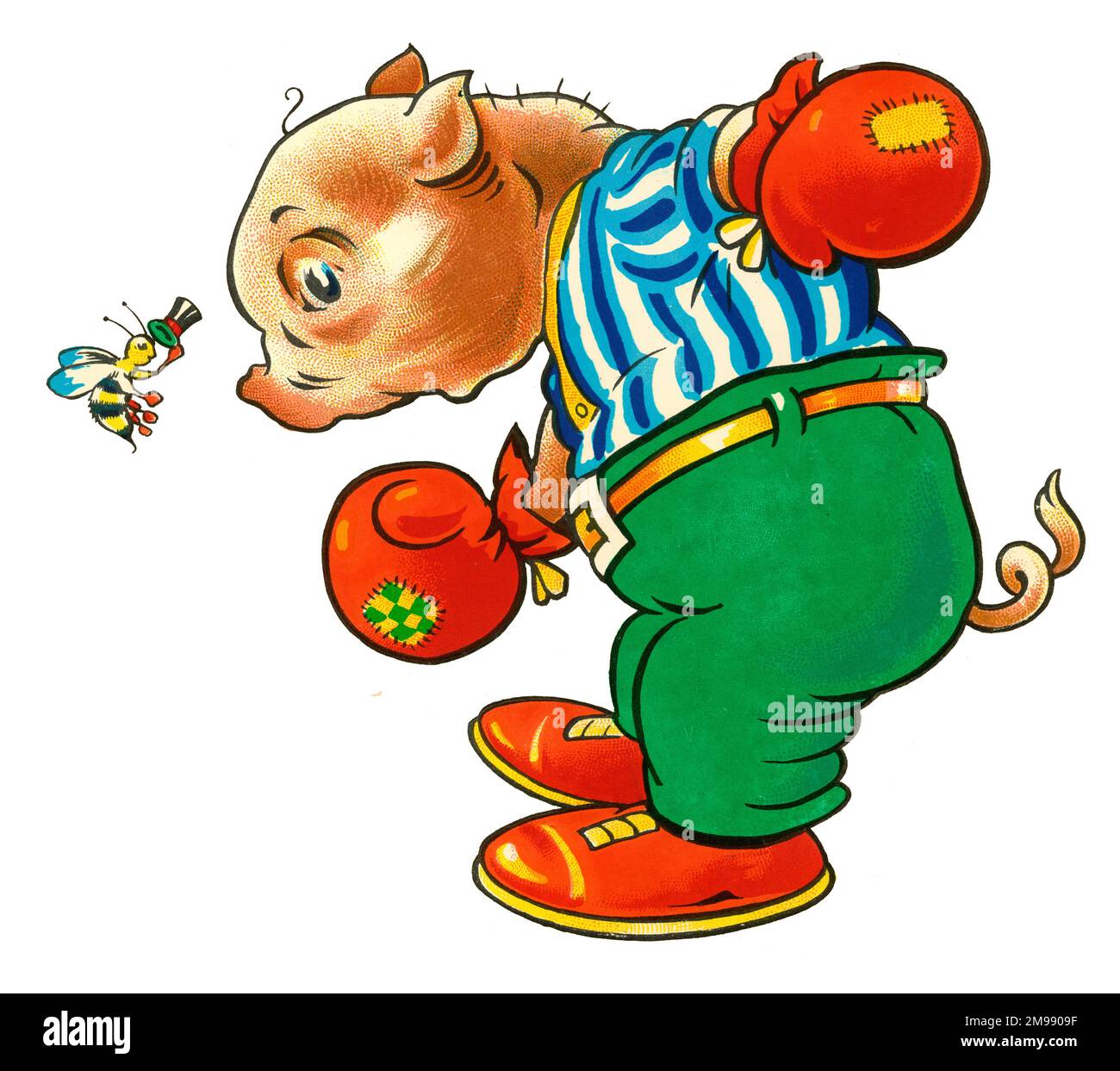 Cot header design, Boxer Pig and Wasp Stock Photo - Alamy