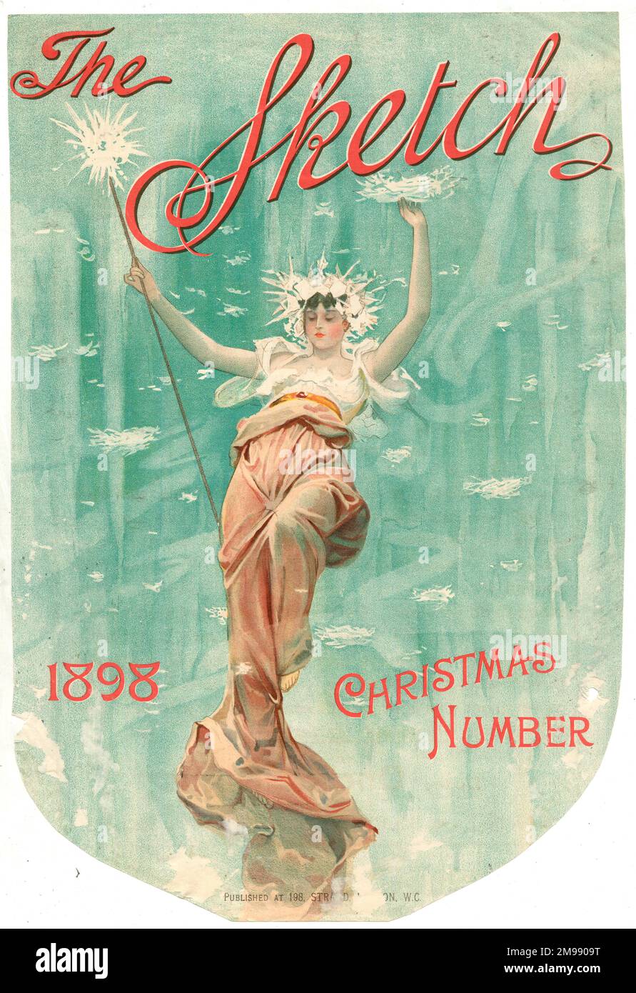 Cover design, The Sketch magazine, Christmas 1898 Stock Photo - Alamy