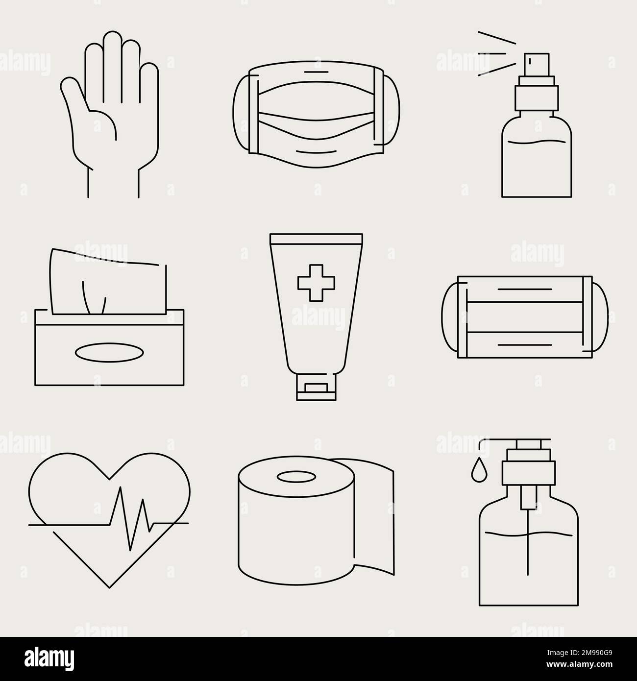 Coronavirus prevention icon set vector Stock Vector Image & Art - Alamy