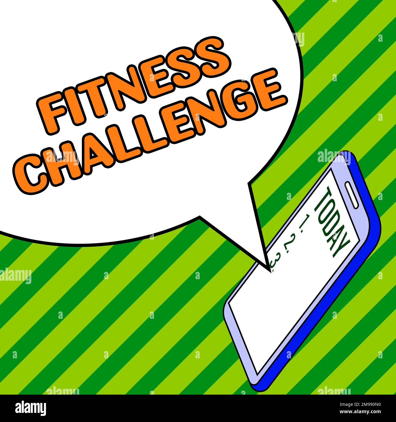 Text sign showing Fitness Challenge. Business concept condition of ...