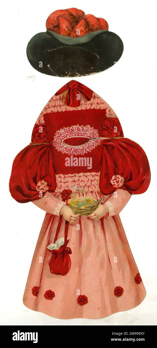 Paper Doll Costume - red and pink Stock Photo - Alamy