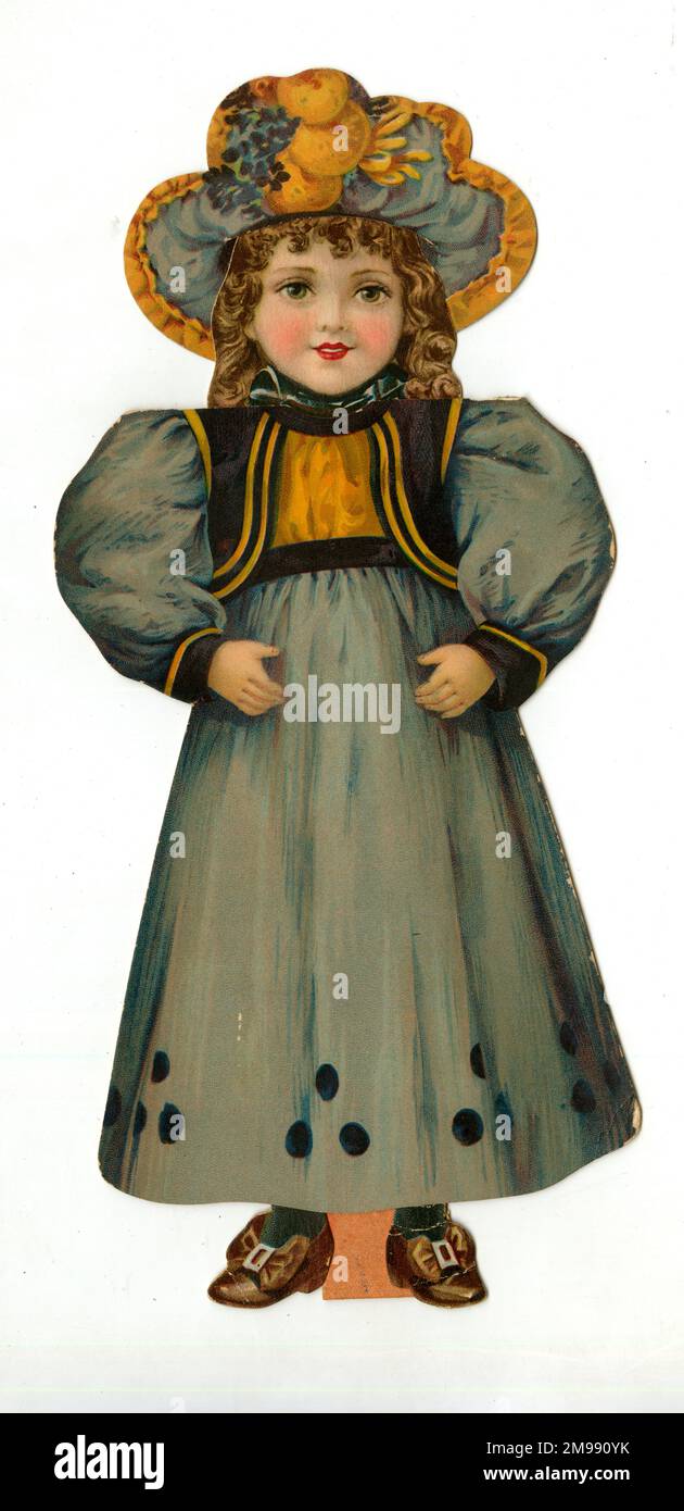 Paper Doll in grey costume Stock Photo - Alamy