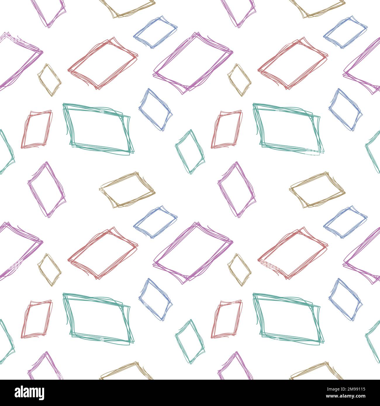 Seamless pattern design shape abstract doodle background illustration ...