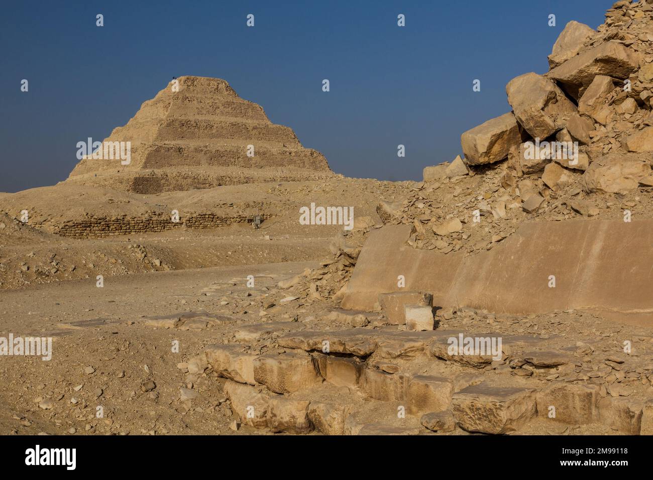 Stepped Pyramid of Djoser (Zoser) in Saqqara, Egypt Stock Photo - Alamy
