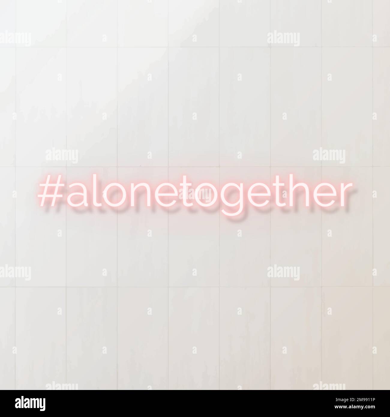 Alone together during the coronavirus pandemic neon sign vector Stock ...