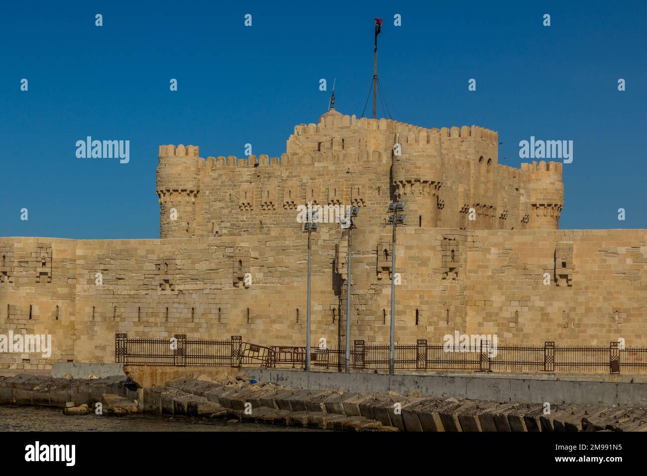 Citadel of Qaitbay (Fort of Qaitbey) in Alexandria, Egypt Stock Photo ...