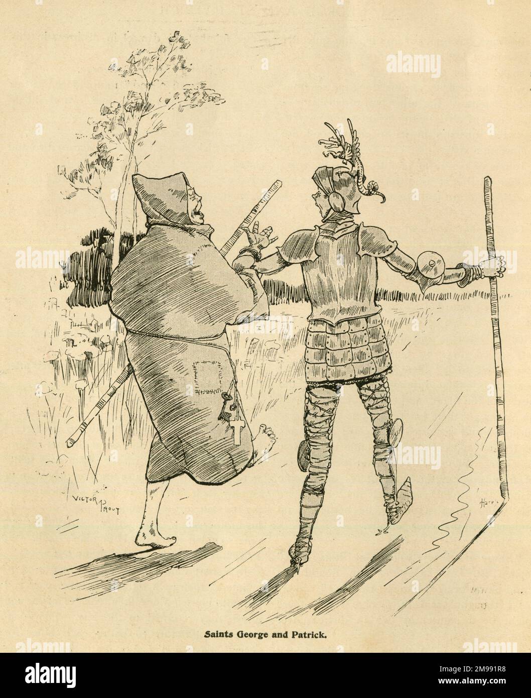 Two Knapsacks in the Channel Islands - Saints George and Patrick Stock ...