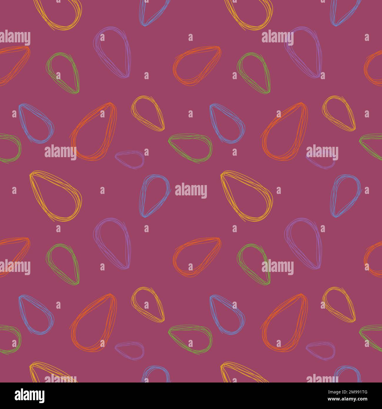 Seamless pattern design shape abstract doodle background illustration ...