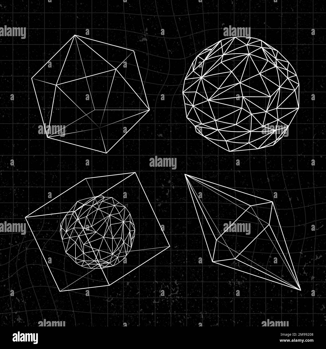 3D geometric shape set vector Stock Vector Image & Art - Alamy