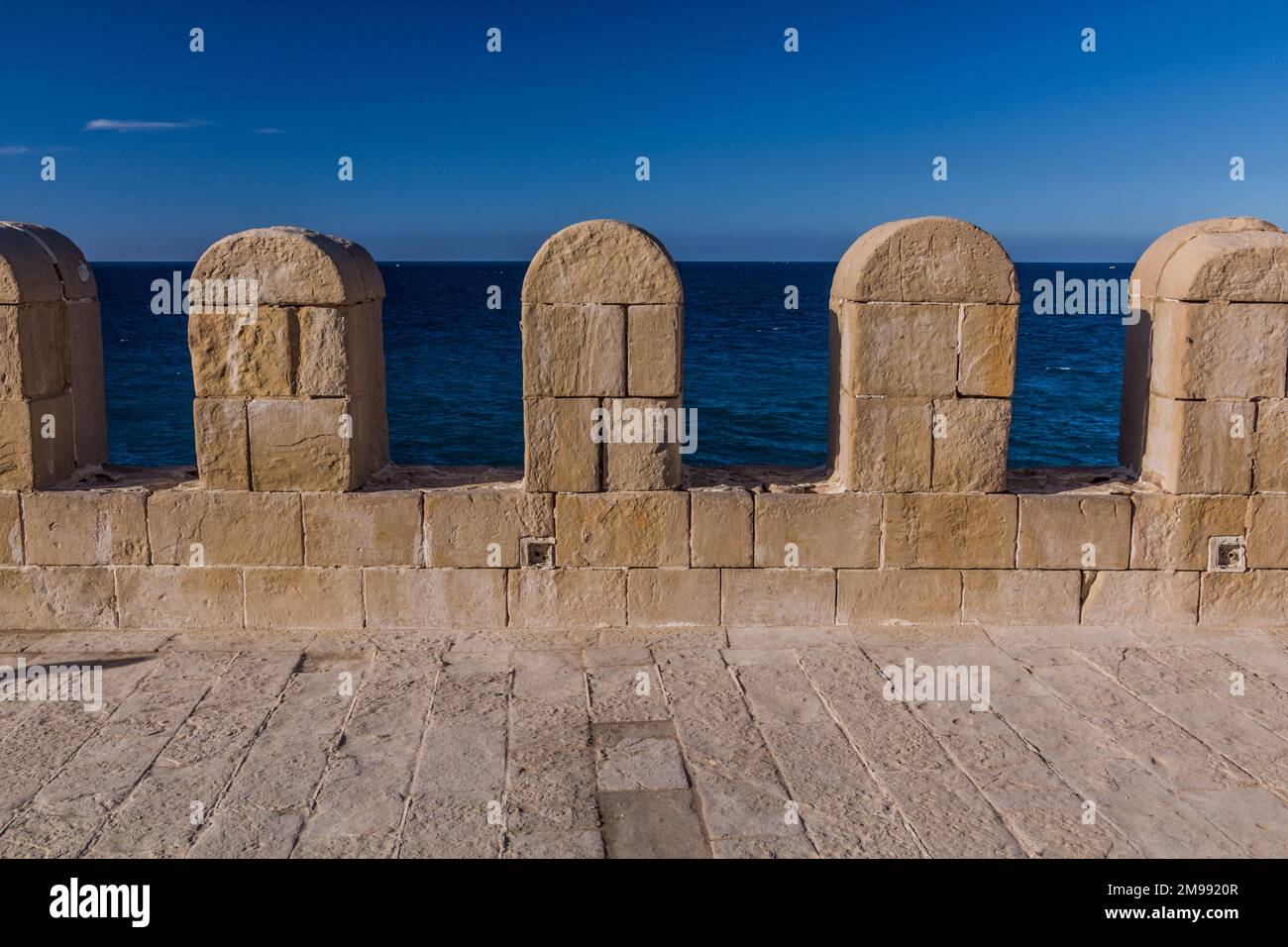 Ramparts of the Citadel of Qaitbay (Fort of Qaitbey) in Alexandria ...