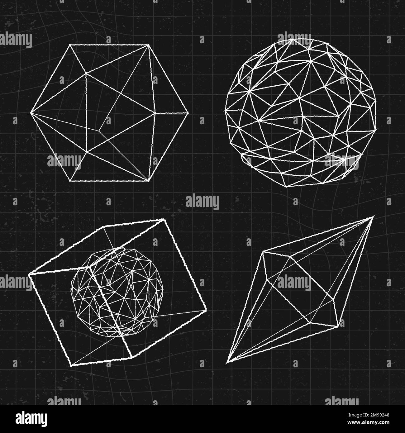 3D geometric shape set vector Stock Vector Image & Art - Alamy