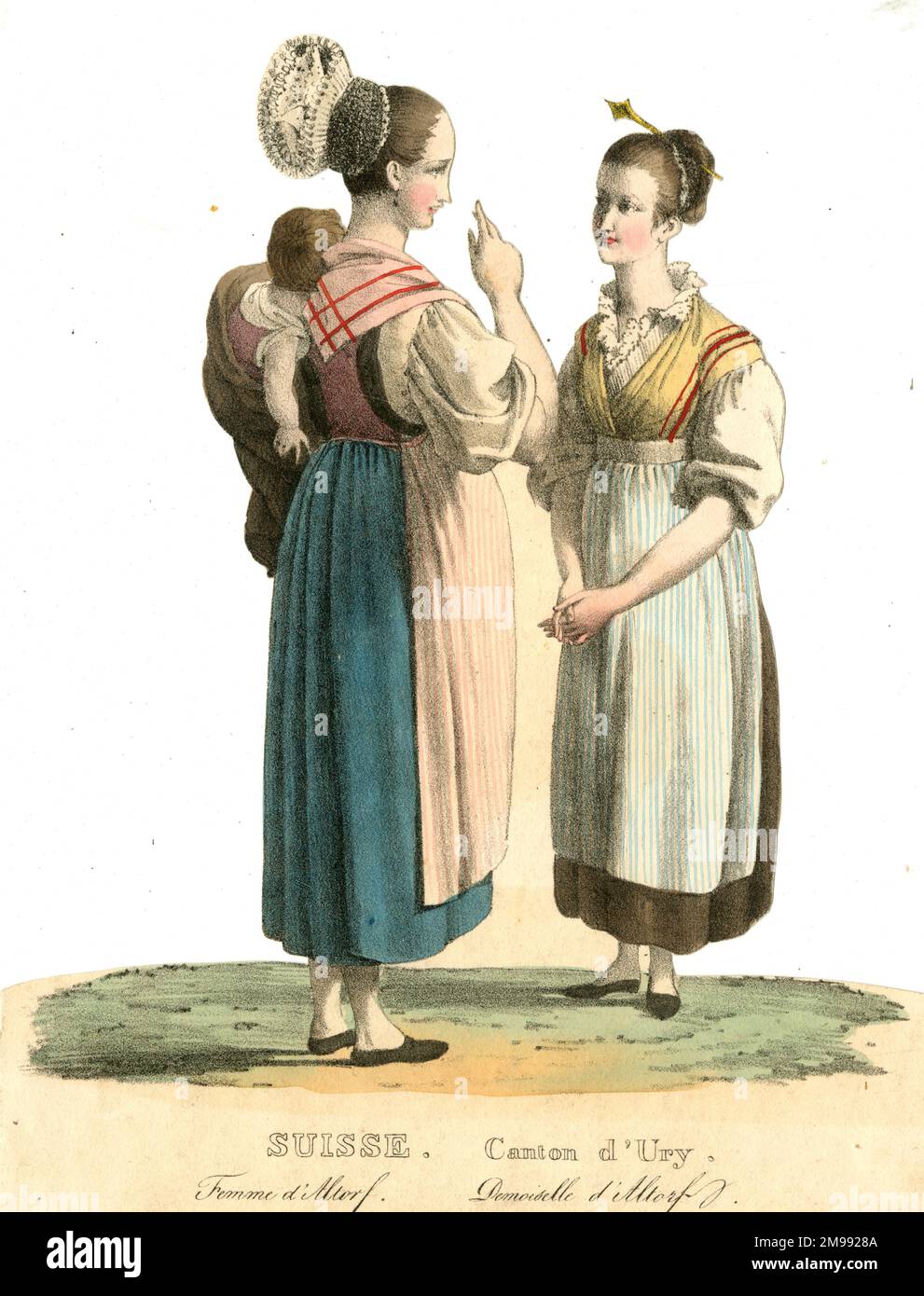 Swiss peasant women, Canton d'Uri Stock Photo - Alamy