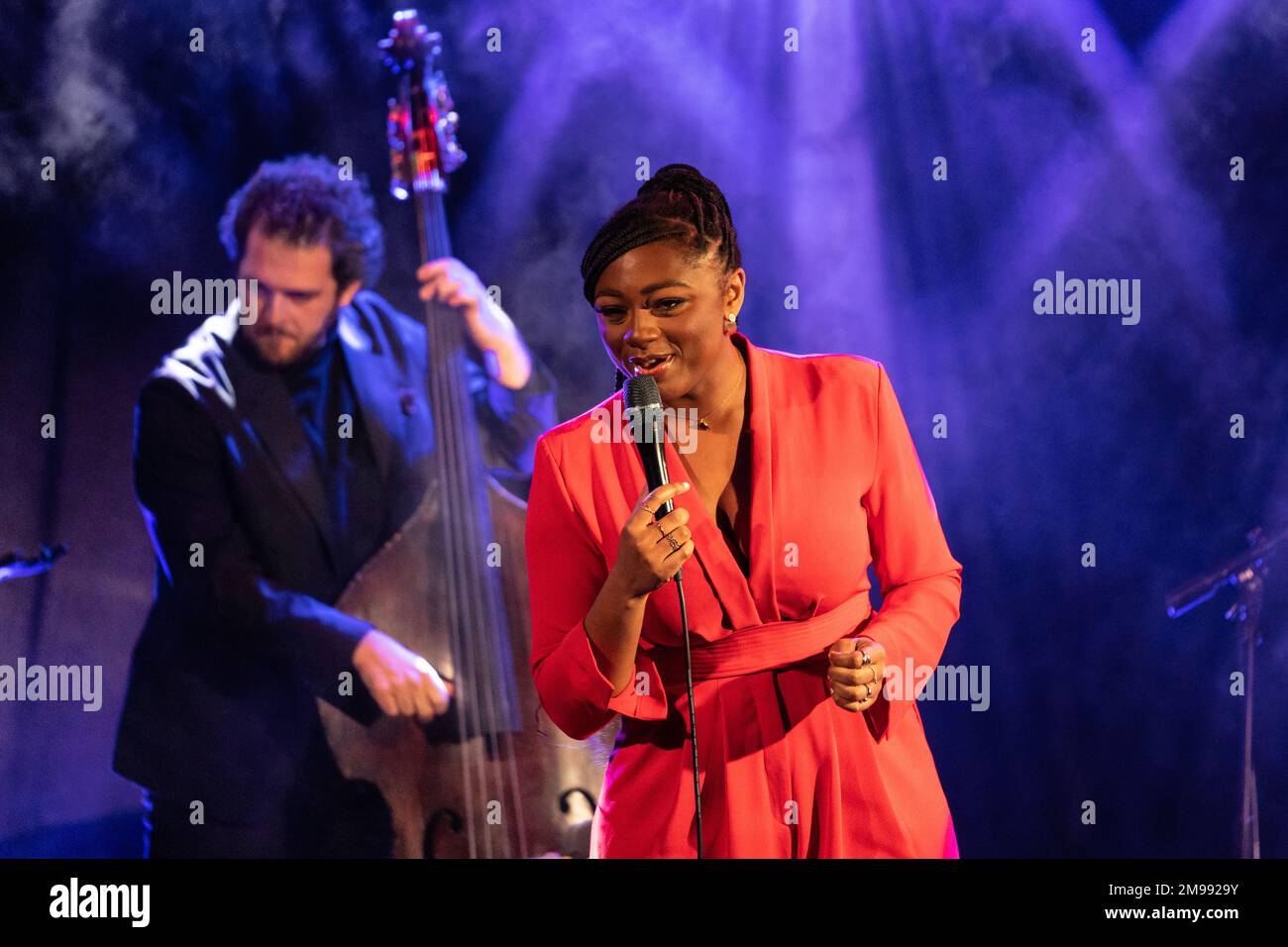 Samara Joy performs with band during Winter JazzFest presented by Verve ...