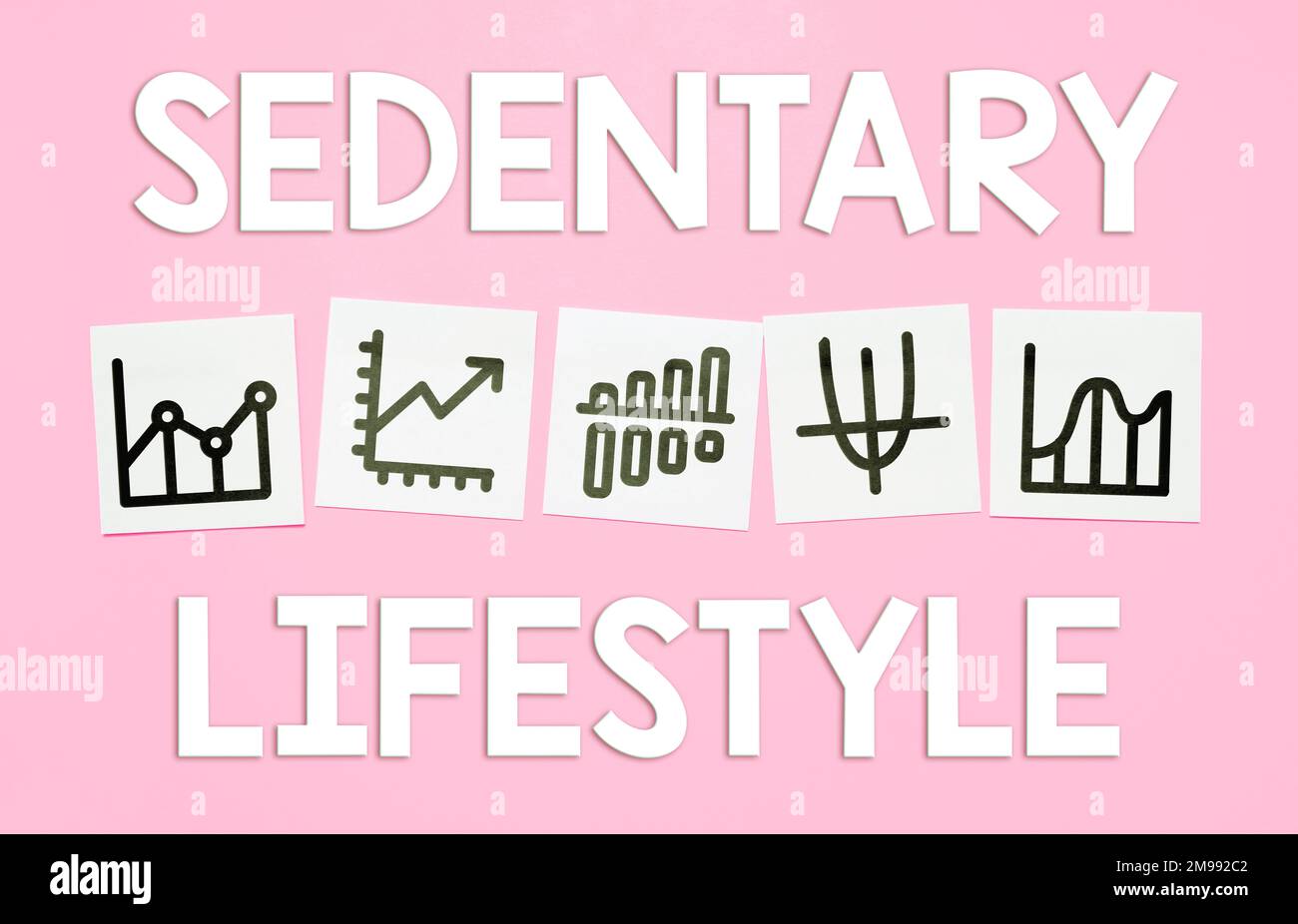 Conceptual caption Sedentary Lifestyle. Word Written on ways and means ...