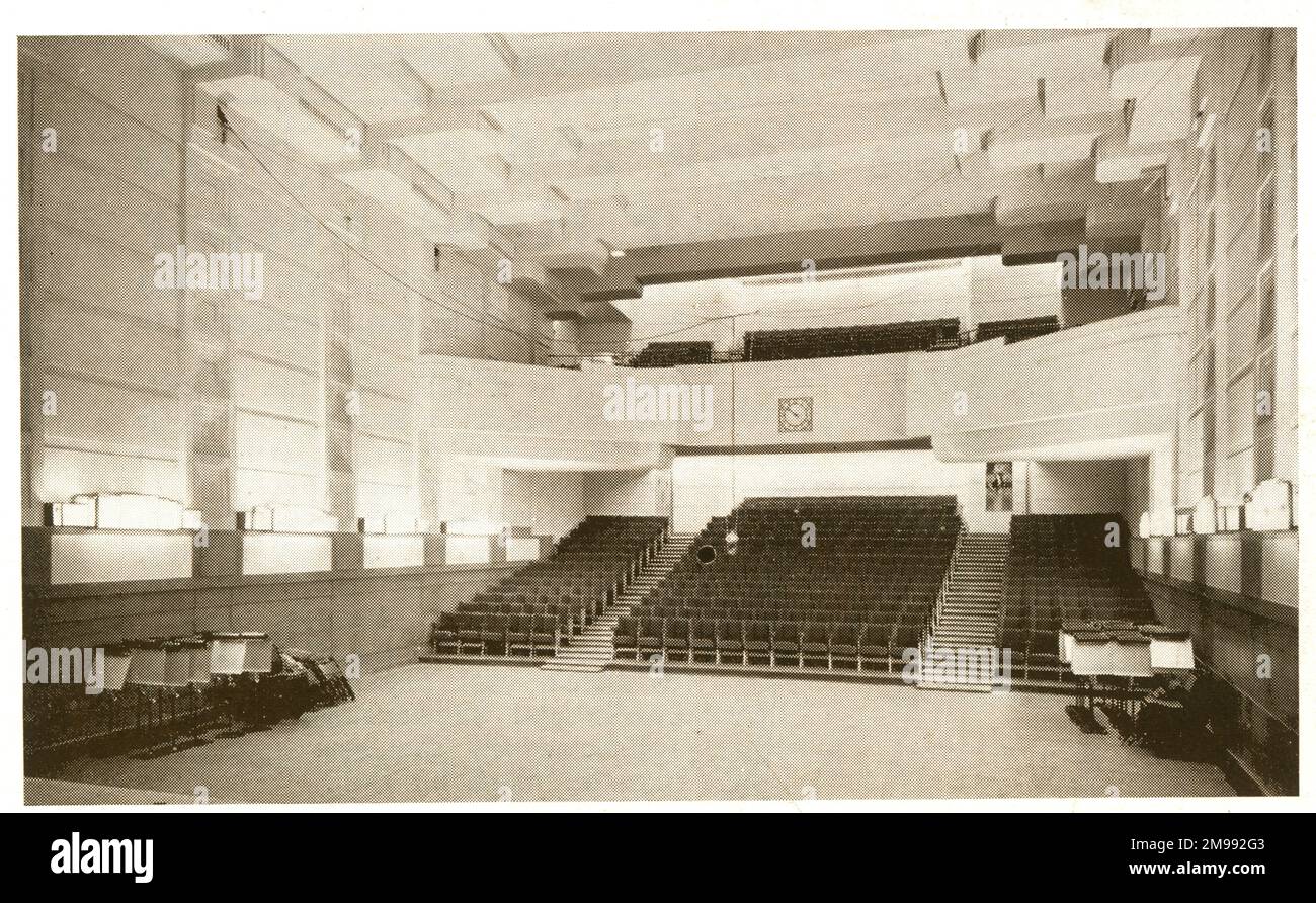 BBC Broadcasting House in May 1935, the Concert Hall viewed from the ...