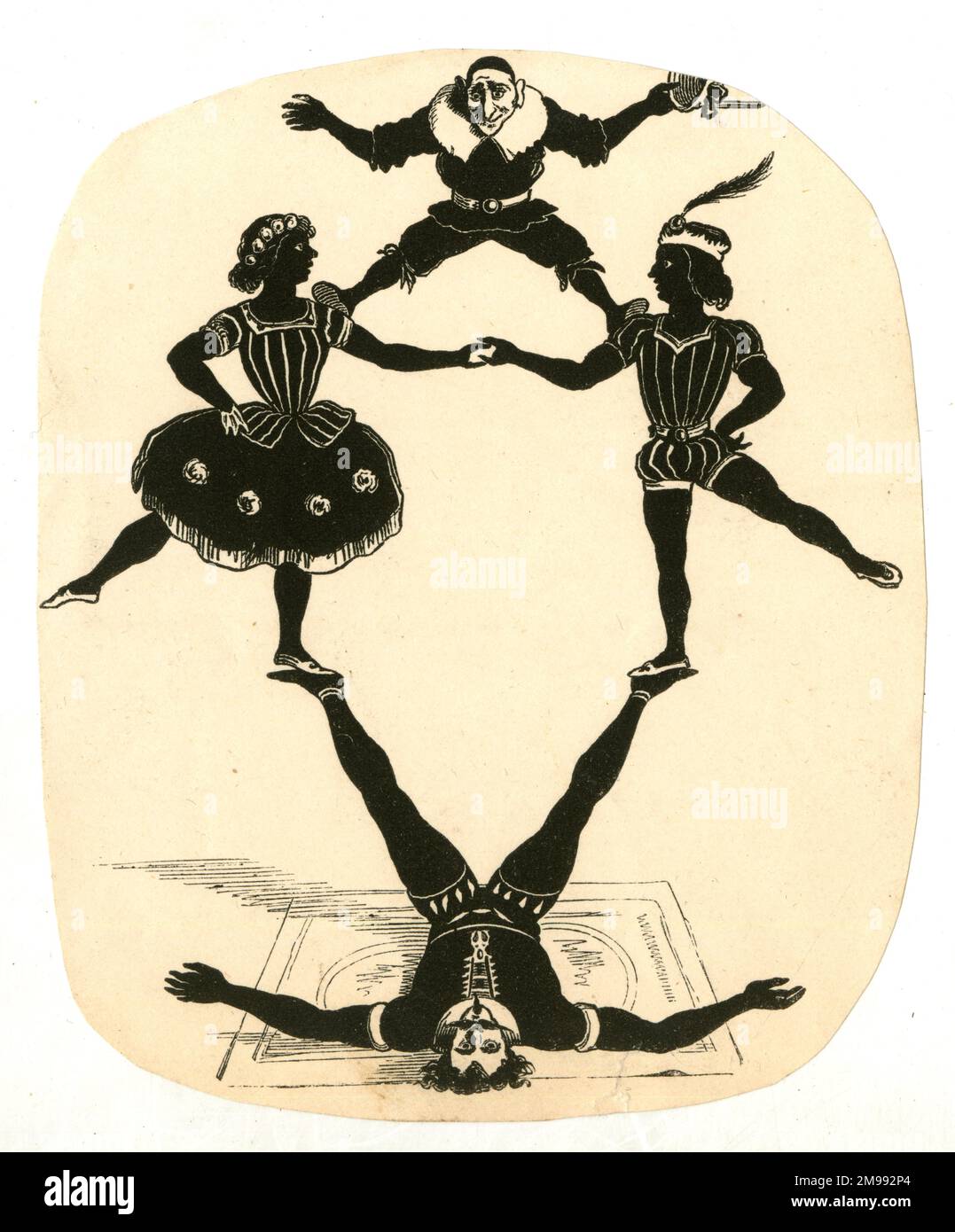 Silhouette, Circus Acrobats Stock Photo - Alamy