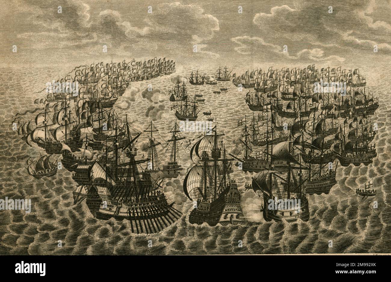 Engagement of the British Fleet and the Spanish Armada off the Isle of ...