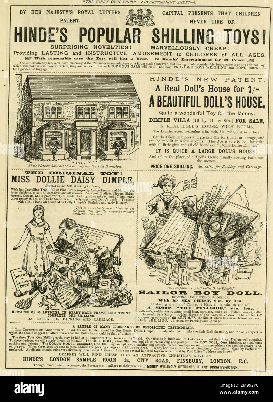 Victorian toy advert hi-res stock photography and images - Alamy