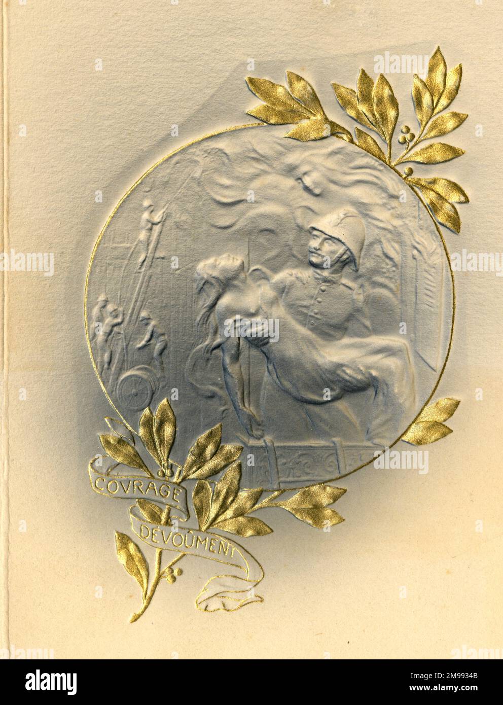 Fireman rescuing woman hi-res stock photography and images - Alamy