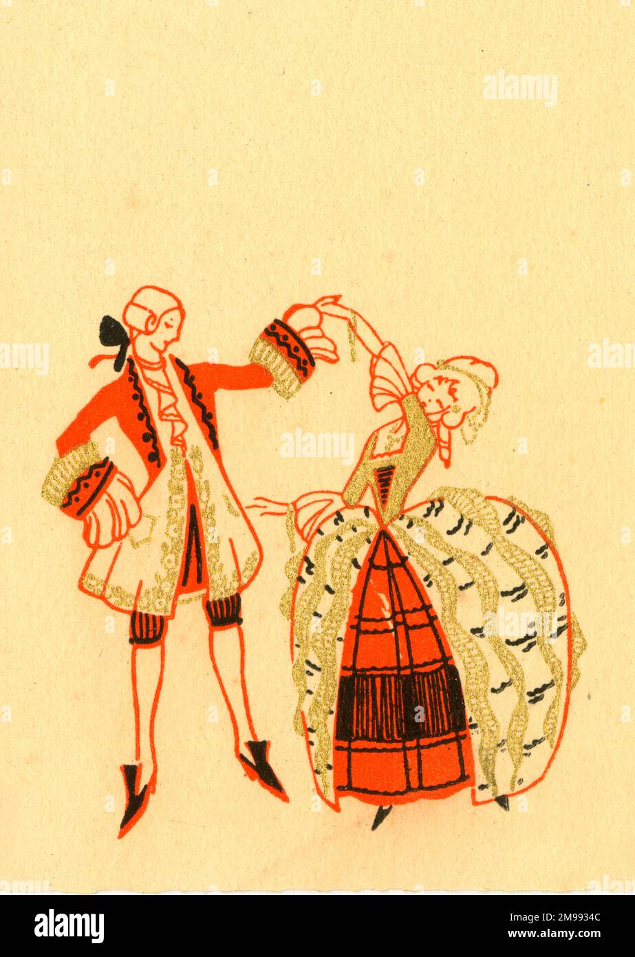 Greetings card - Stylish couple dancing Stock Photo - Alamy