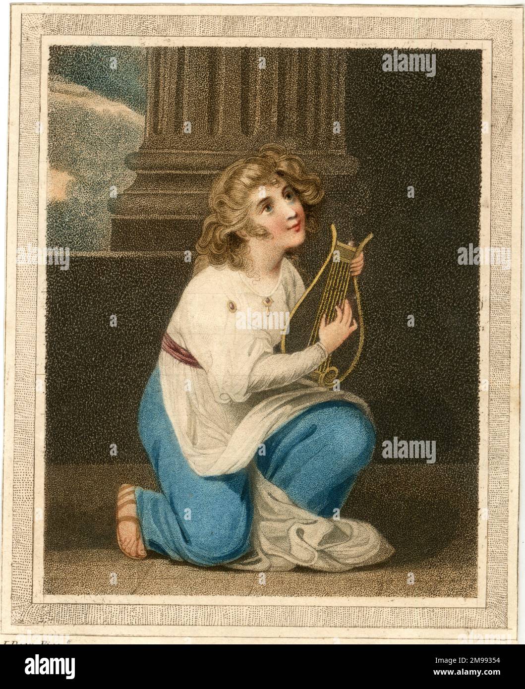 Girl playing a lute hi-res stock photography and images - Alamy