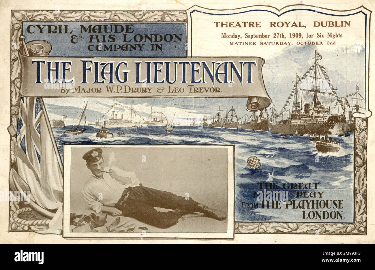 Theatre programme, The Flag Lieutenant, by Major W P Drury and Leo ...
