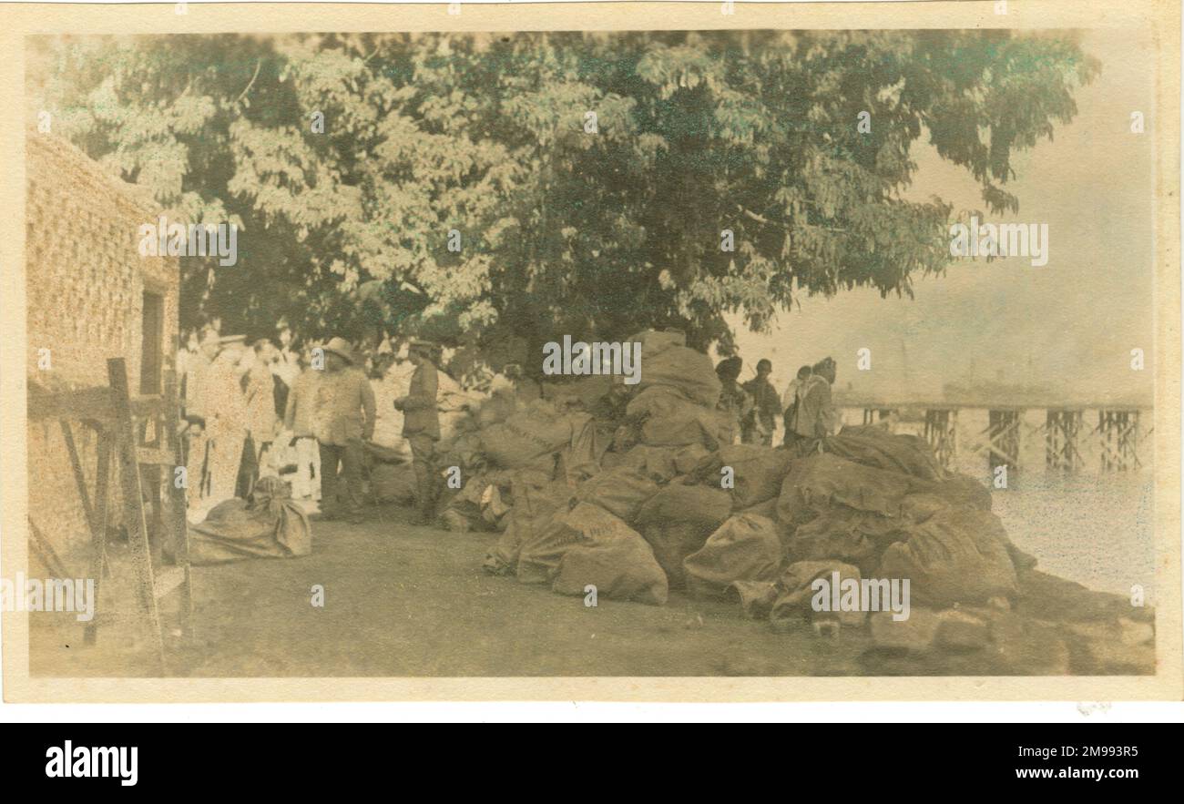 Christmas mail going to the Front, Basra, Iraq, during the First World ...