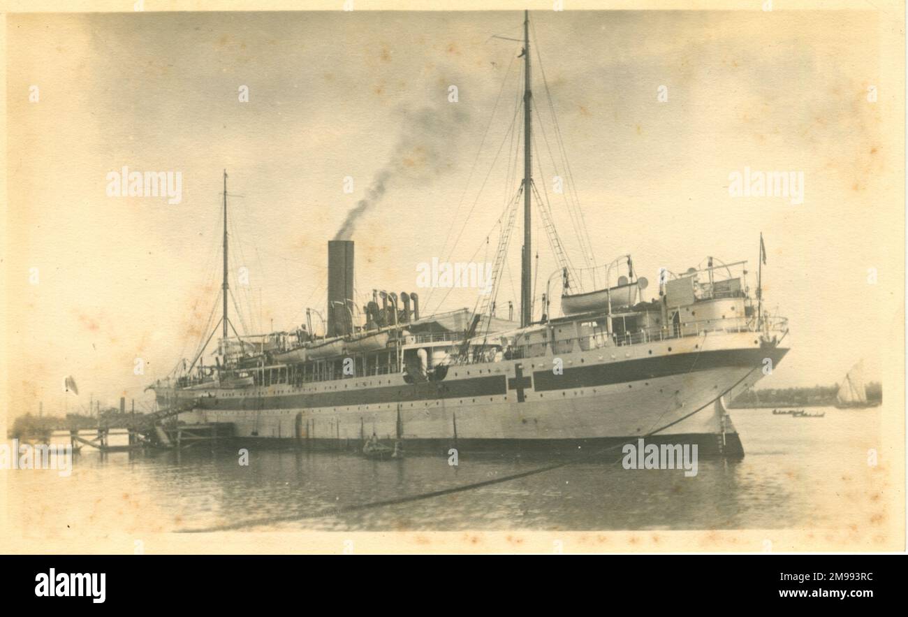 Red Cross Hospital Ship, Basra, Iraq, during the First World War Stock ...