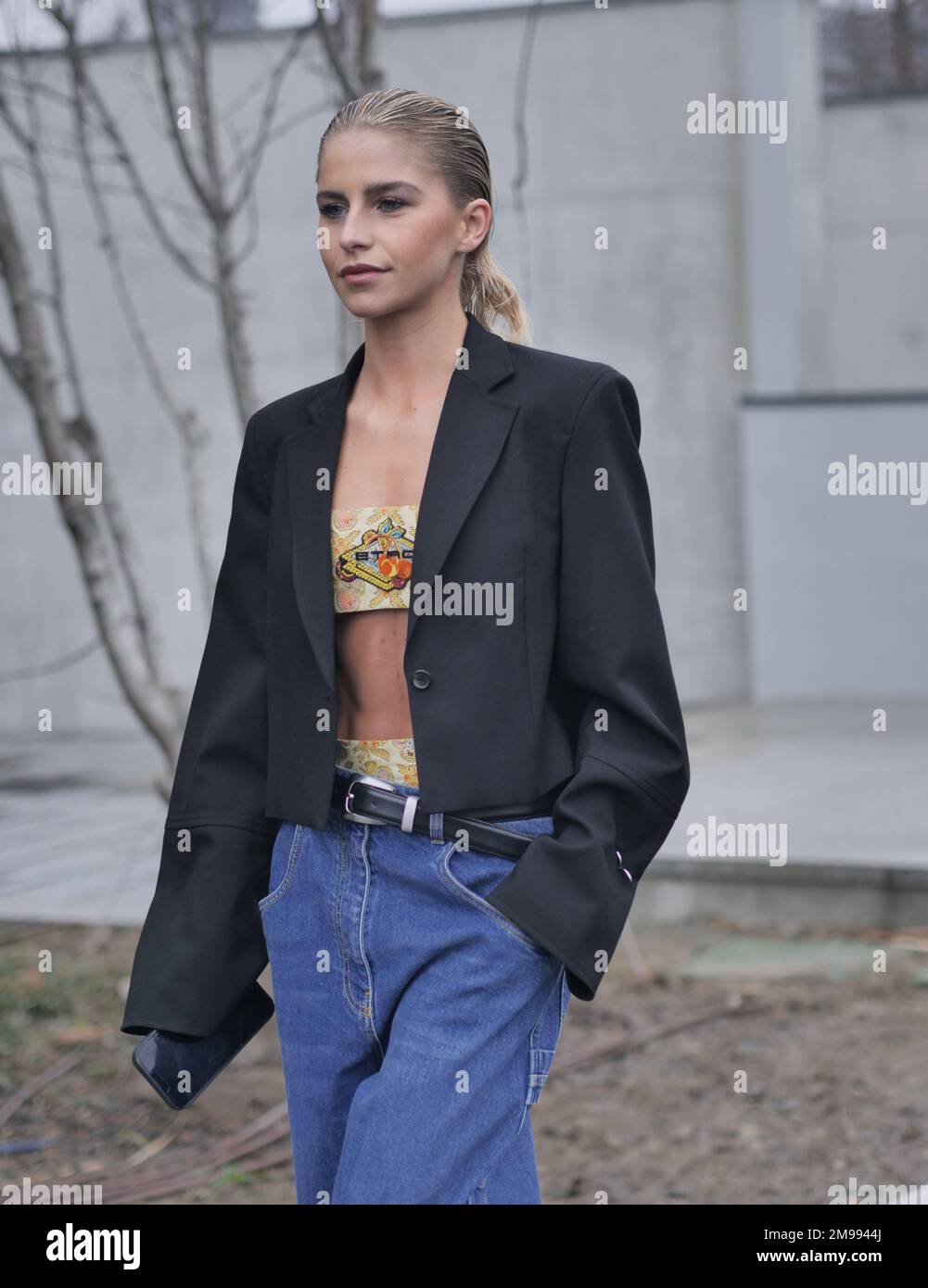 Caroline Daur street style outfit after Etro fashion show during Milano ...