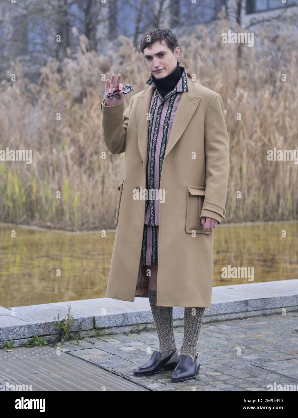 Rocco Fasano street style outfit after Etro fashion show during Milano ...