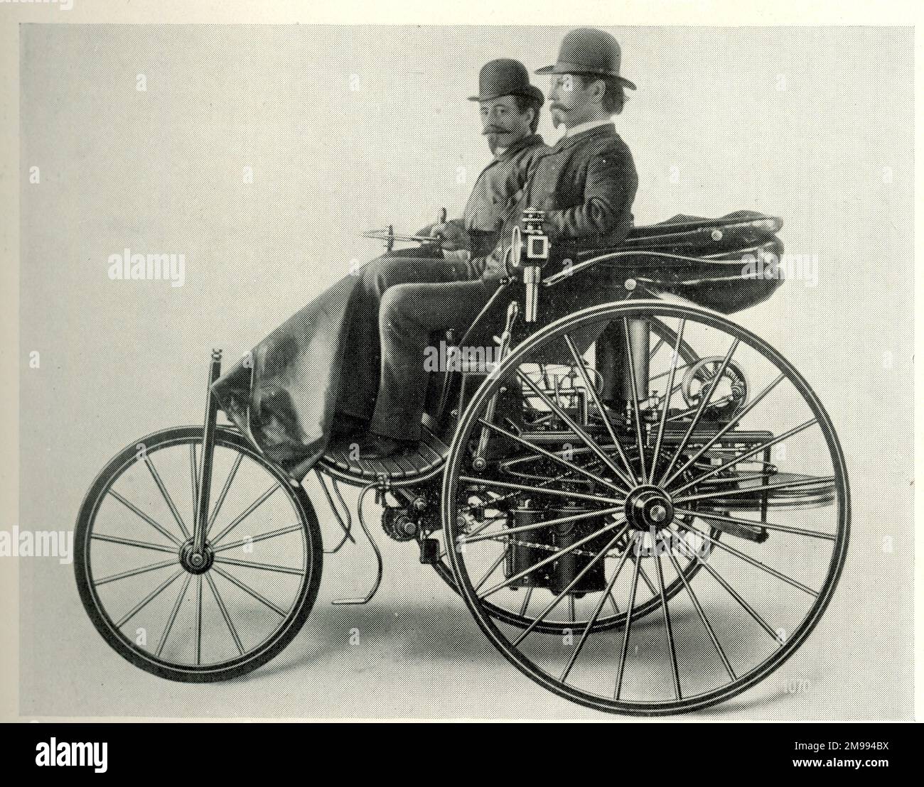 Early Motor Cars - Benz Car, 1887 - Benz driving with his partner Max ...