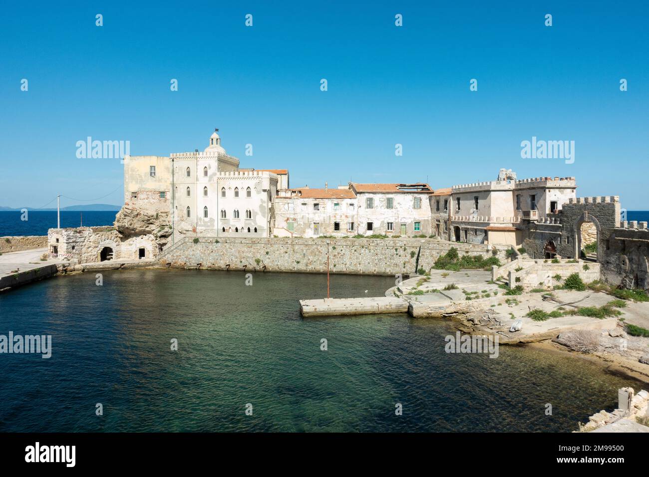Pianosa Island Harbor, Tuscany Italy Stock Photo - Alamy
