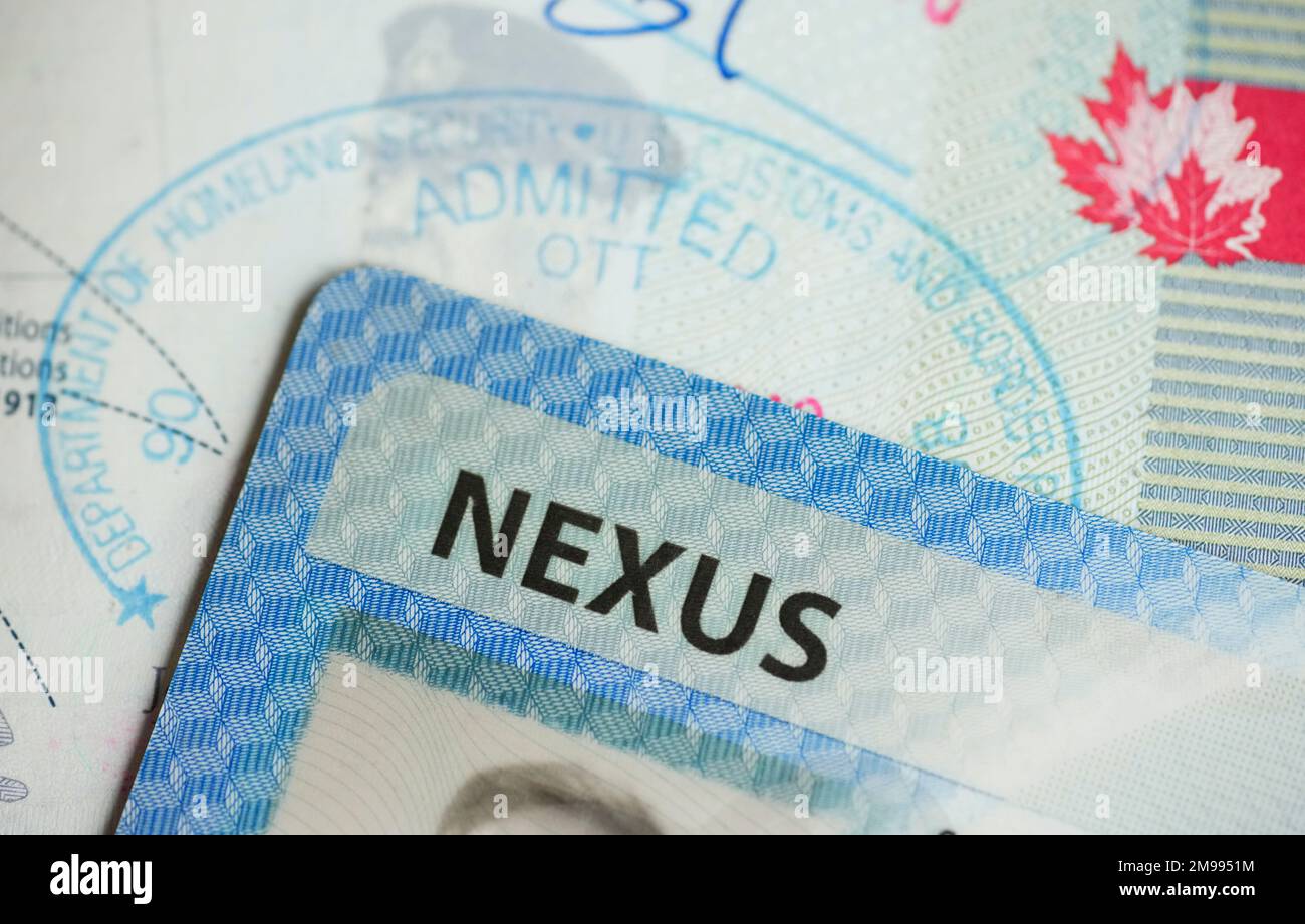 A NEXUS card and a Canadian passport are pictured in Ottawa on Tuesday ...