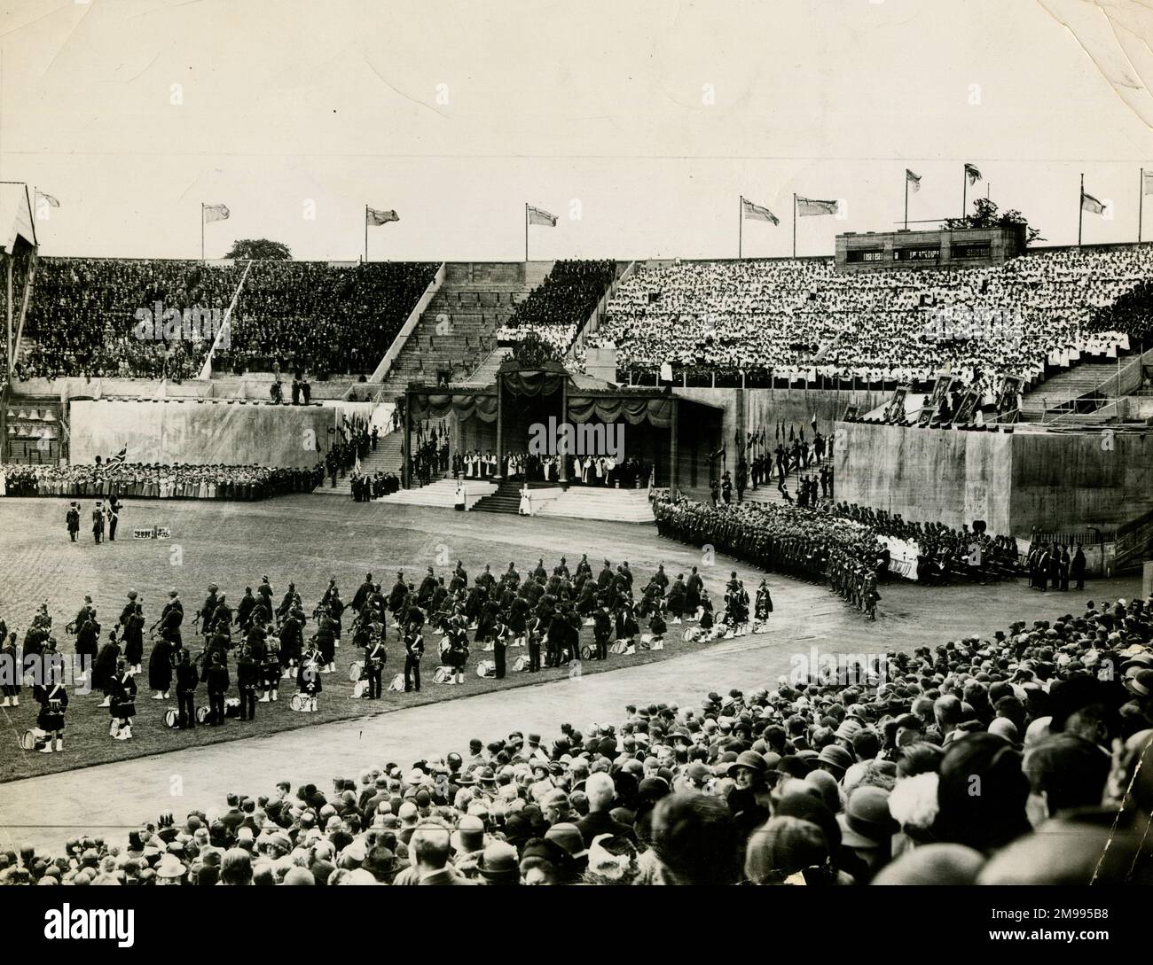 Empire Day celebrations at Wembley Stadium, North London, in front of ...