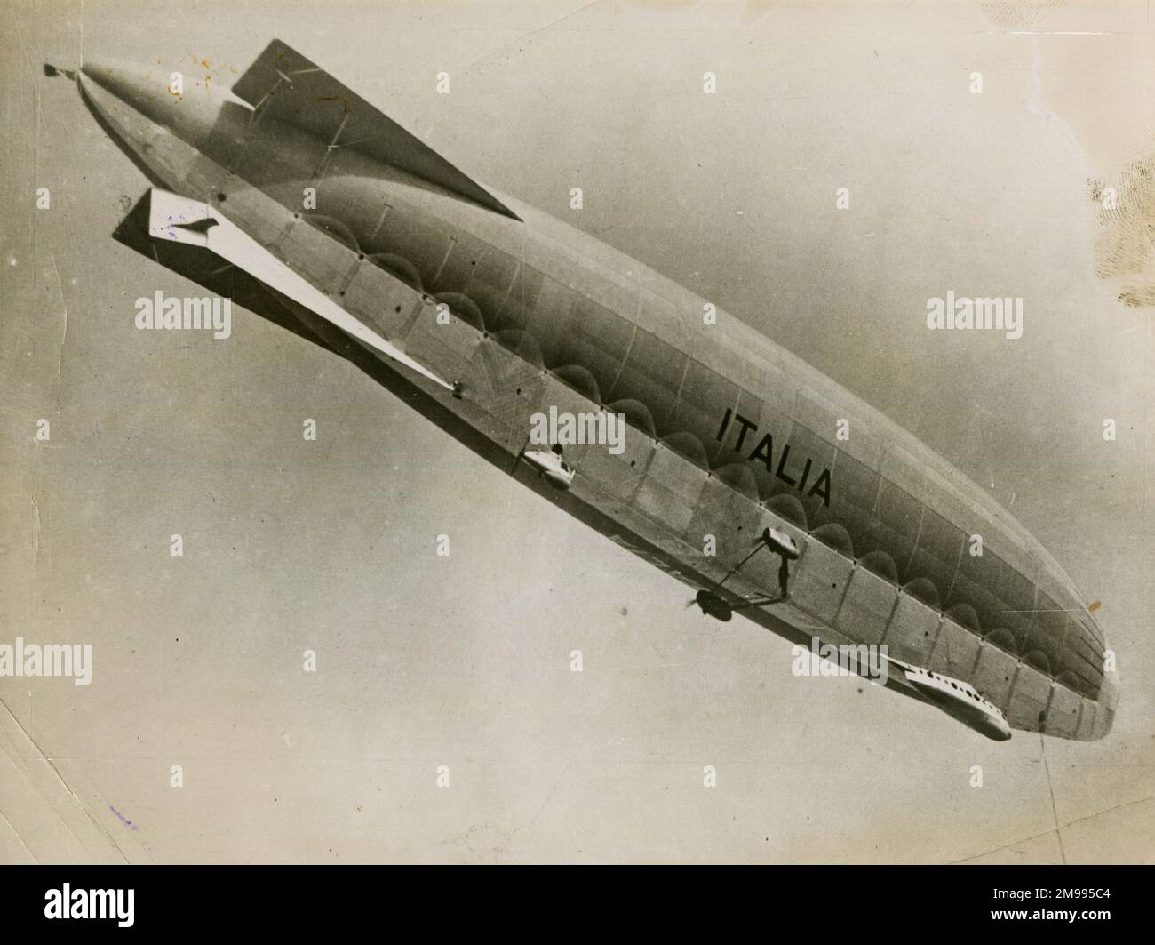 Italia, a semi-rigid airship which flew over the North Pole and crashed ...