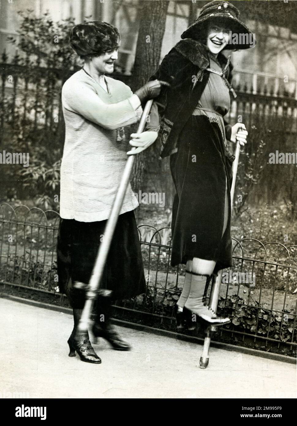 Peggy O'Neill, actress, with the latest craze, the Pogo Stick Stock ...