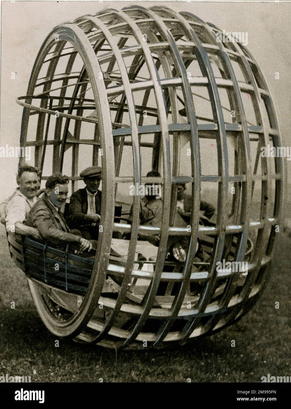 Eight-seater Dynasphere, a monowheel vehicle designed by Dr J A Purves ...