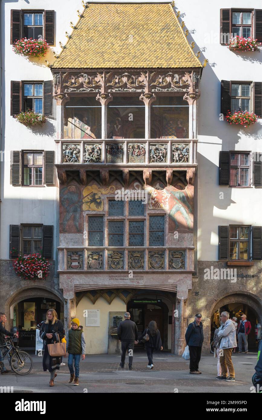 Golden Roof Innsbruck, view of the famous Renaissance era (1500 ...