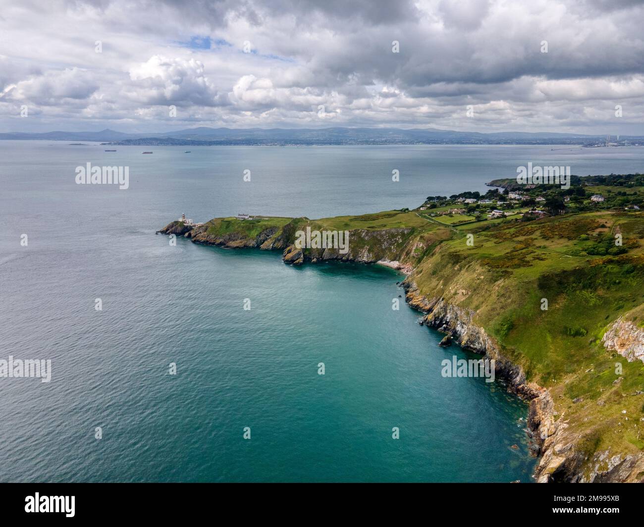 Dublin, Ireland, Howth Cliffs. View from above of the famous cliff ...