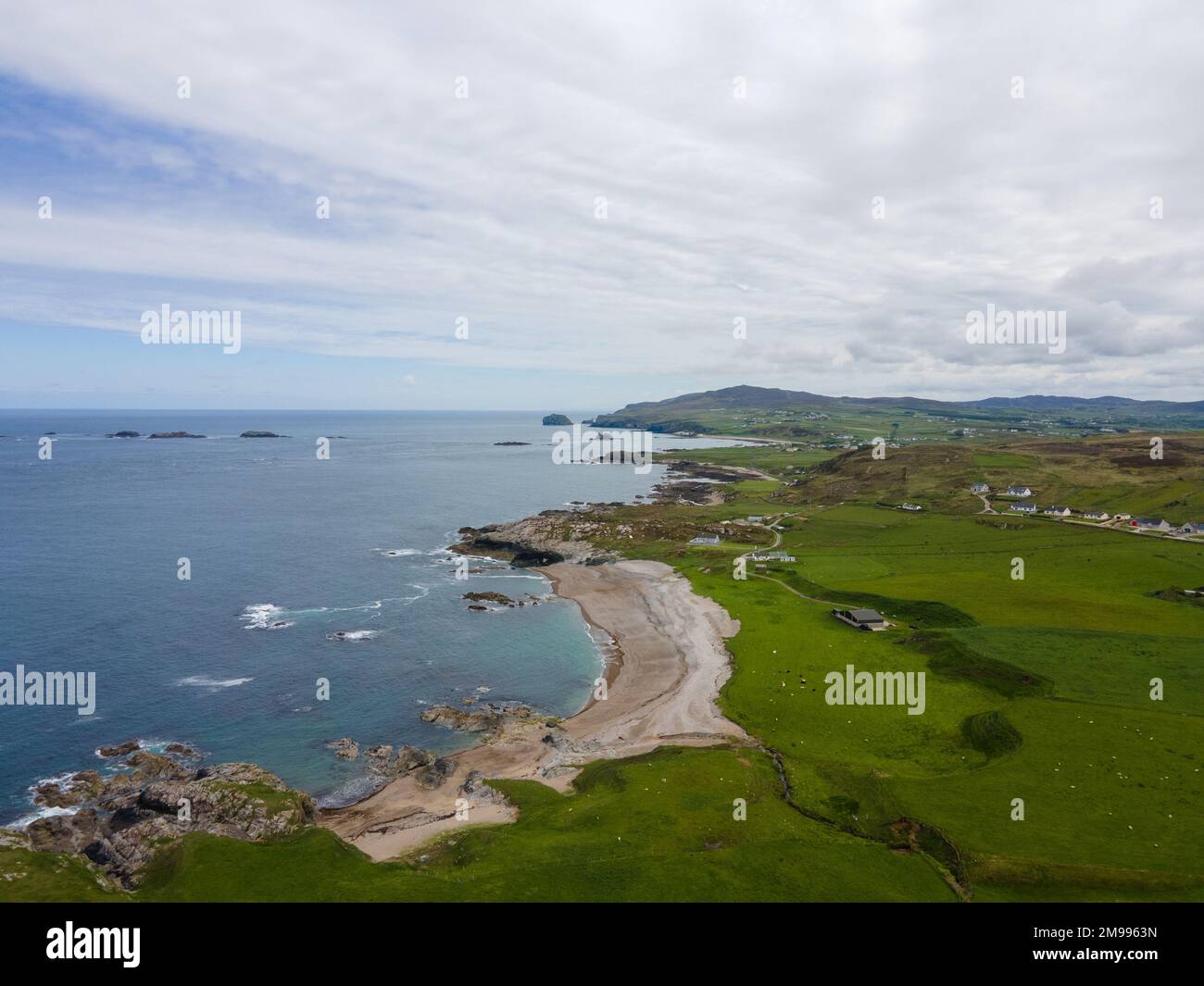 Malin head, Ireland, County Donegal. This is an areal view of the ...