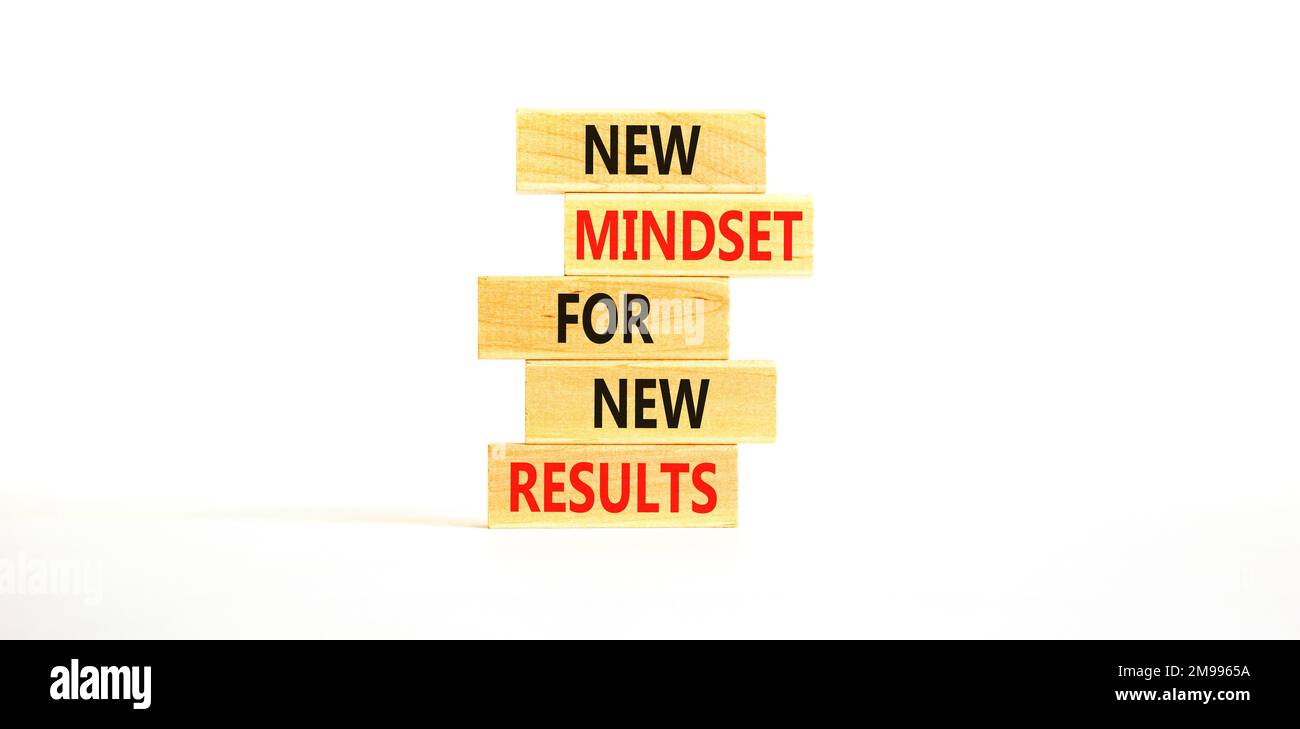 New mindset and results symbol. Concept words New mindset for new ...