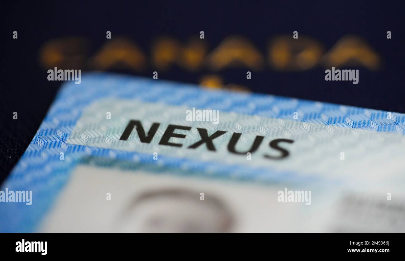 A NEXUS card and a Canadian passport are pictured in Ottawa on Tuesday ...