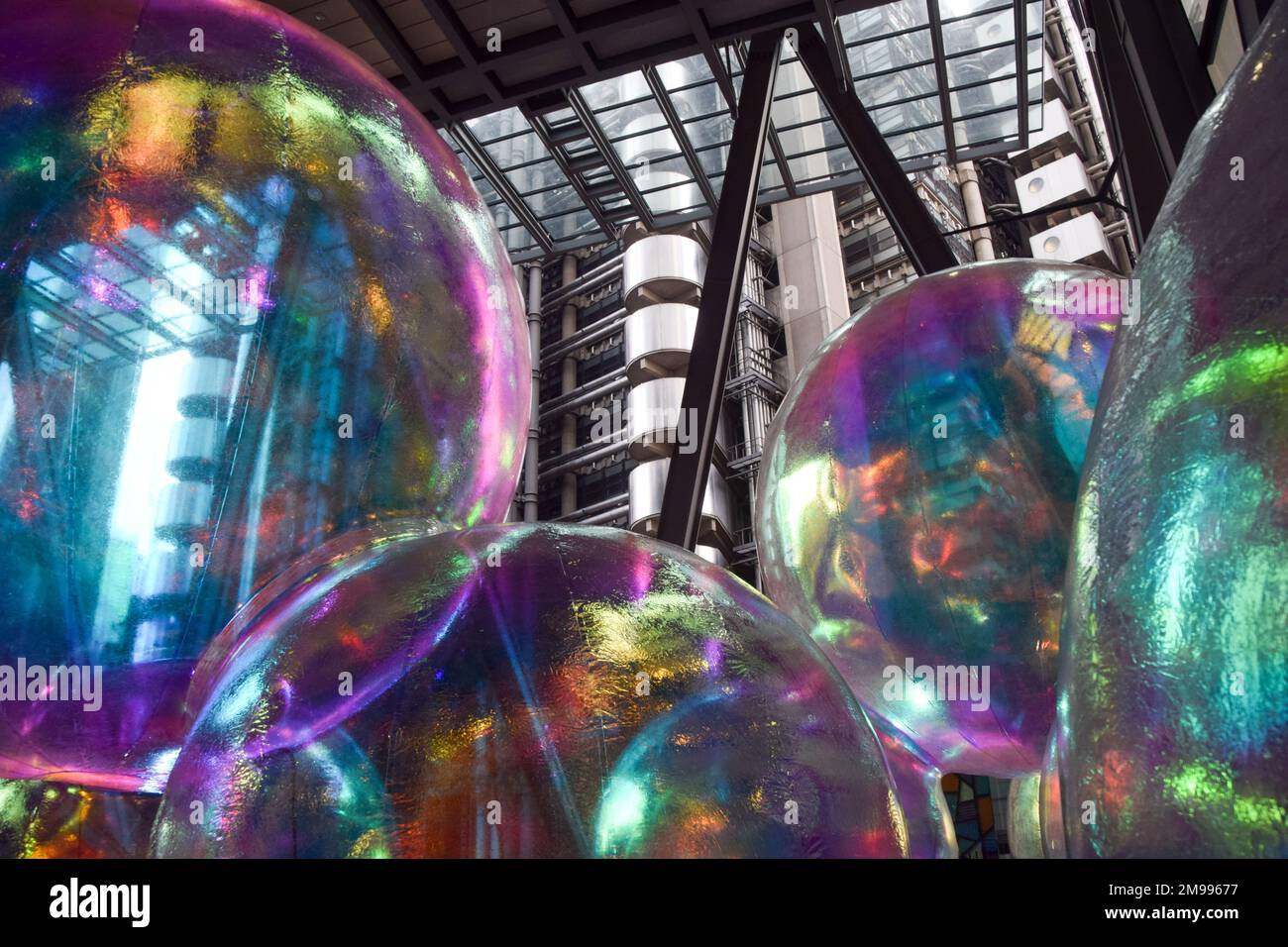 London, England, UK. 17th Jan, 2023. Lloyd's building seen through the ...