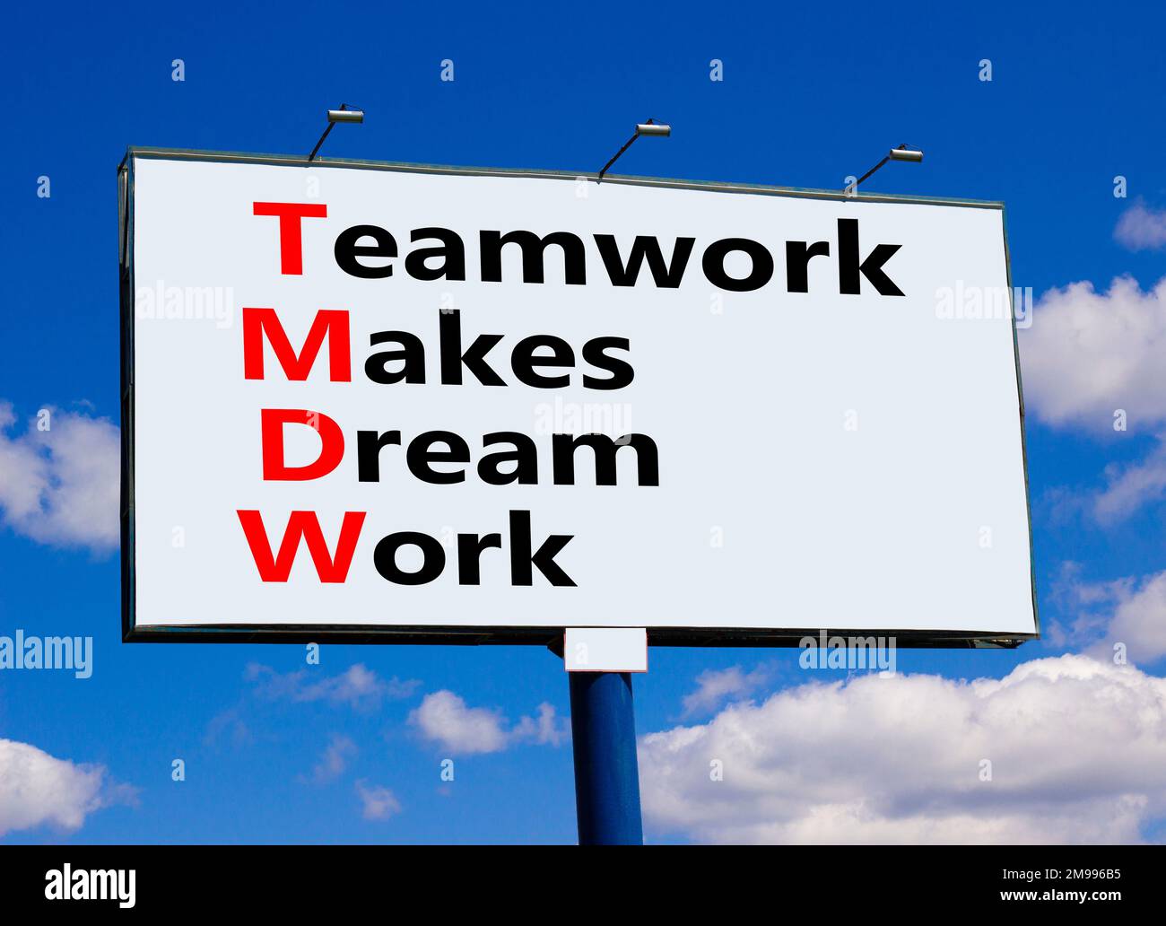 TMDW Teamwork makes dream work symbol. Concept words TMDW Teamwork ...