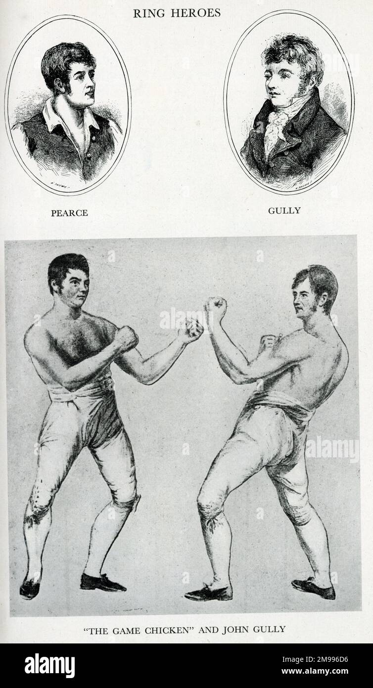 Henry (Hen) Pearce (nickname The Game Chicken) and John Gully, boxers Stock Photo - Alamy