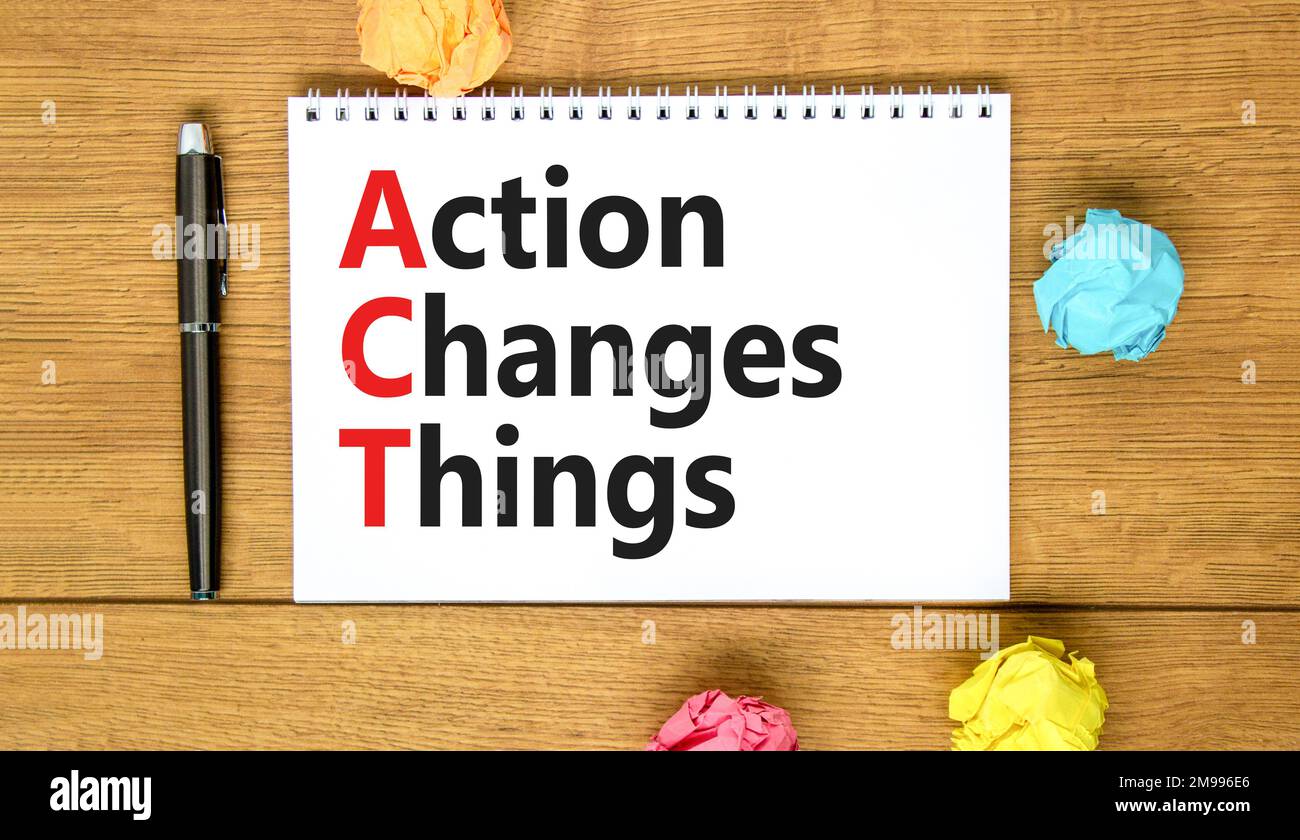 ACT action changes things symbol. Concept words ACT action changes ...
