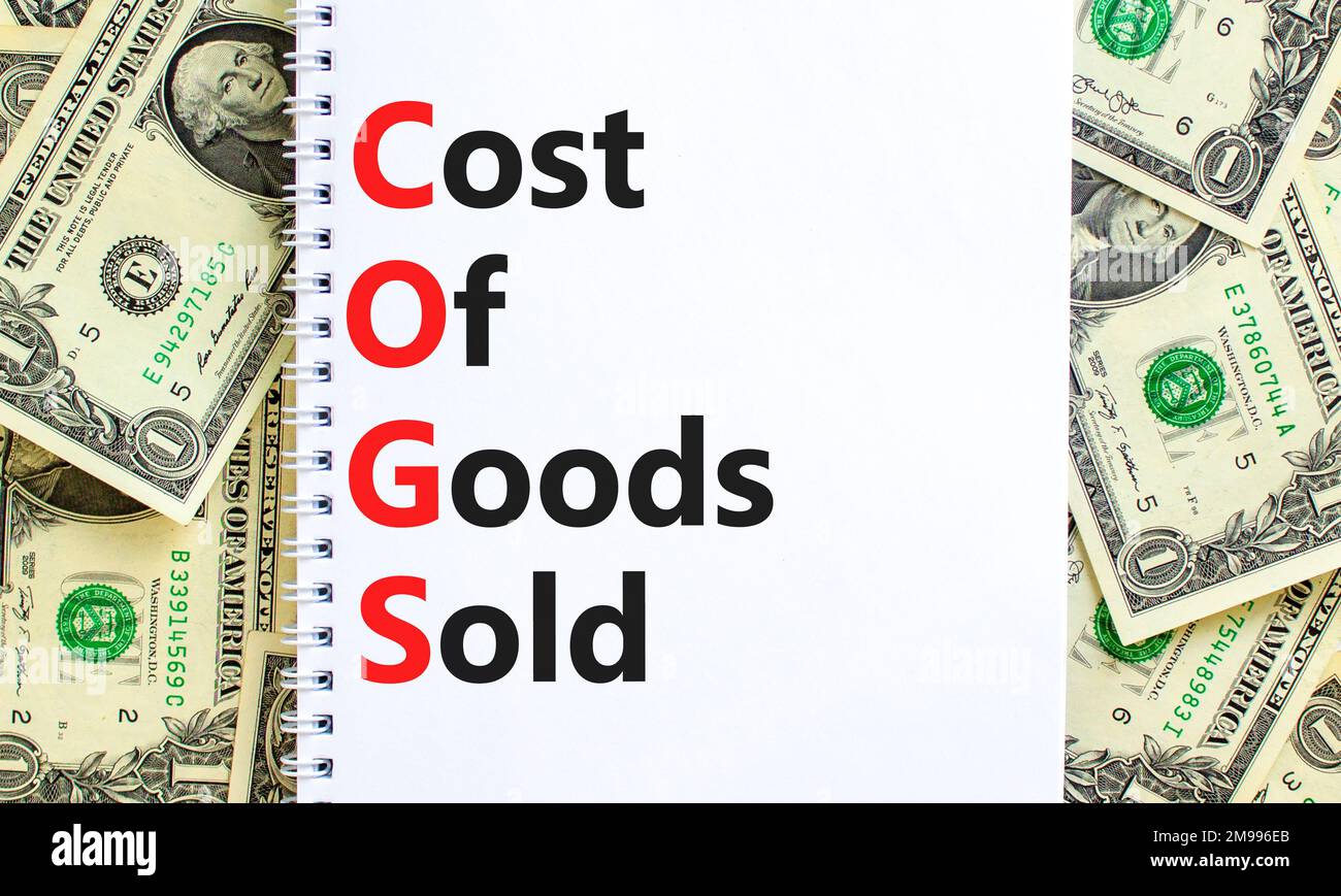 COGS cost of goods sold symbol. Concept words COGS cost of goods sold ...