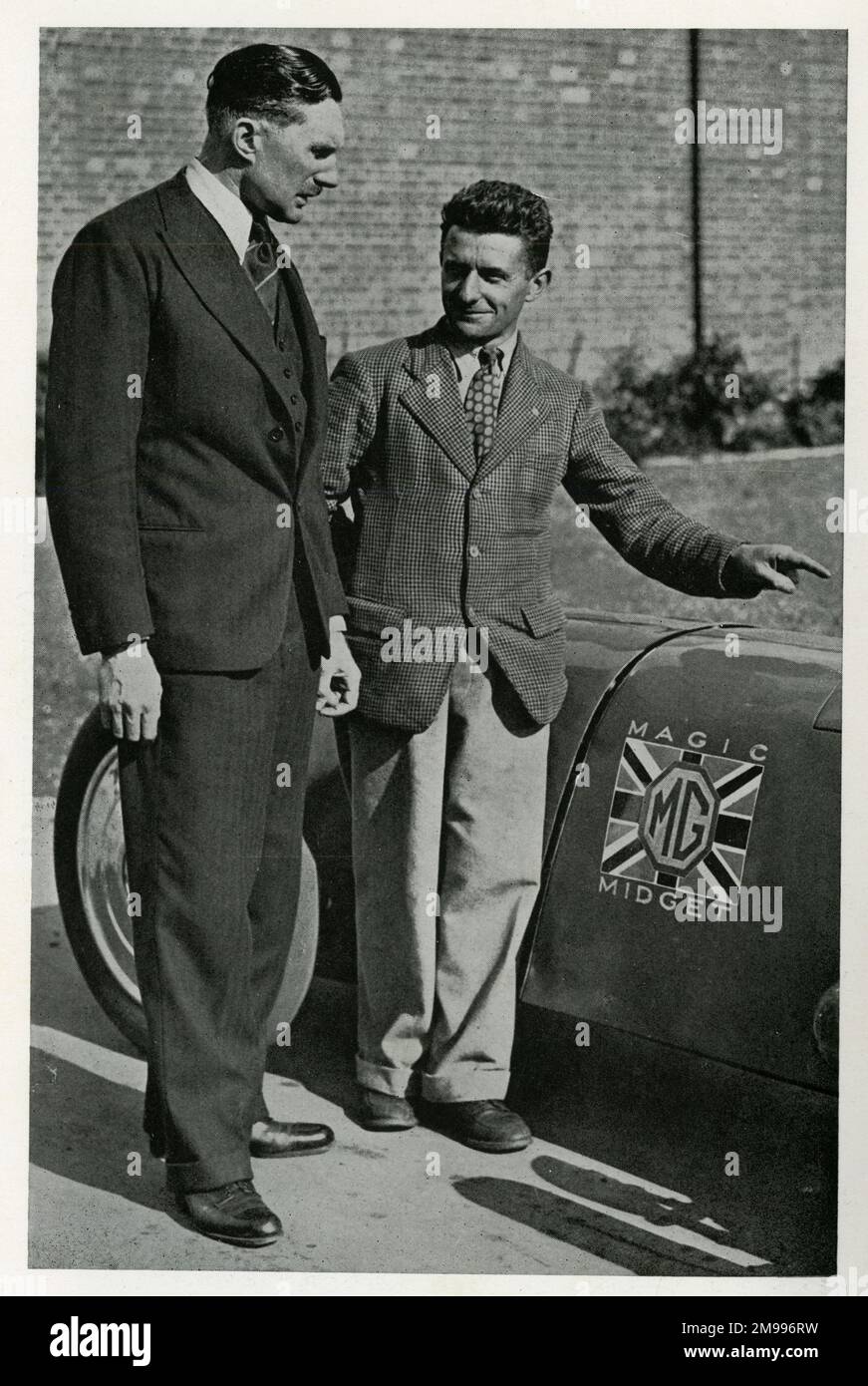 Captain G E T Eyston with Albert Denly, his co-driver and mechanic ...