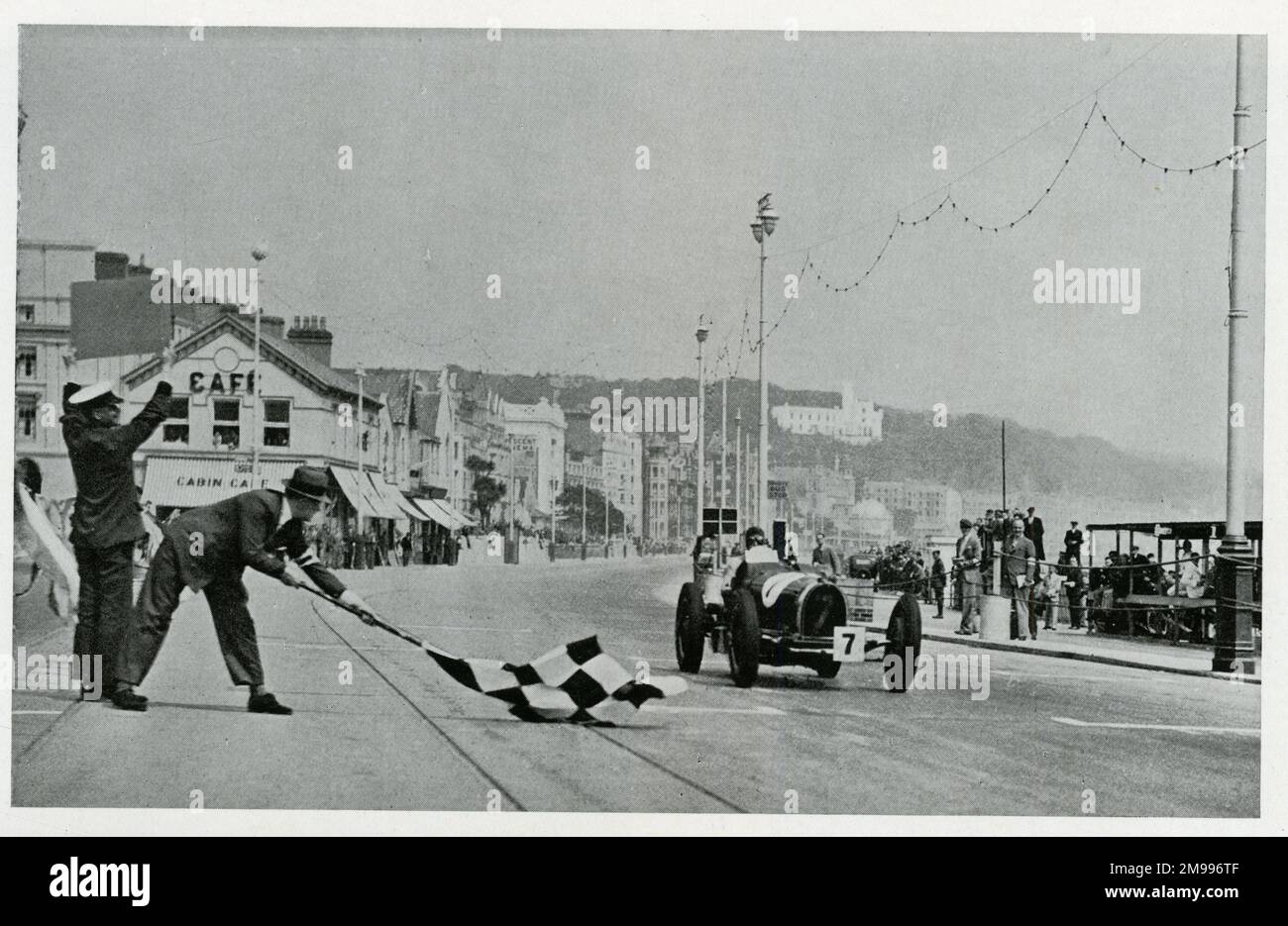 Finish of the Mannin Moar round-the-houses race at Douglas, Isle of Man ...